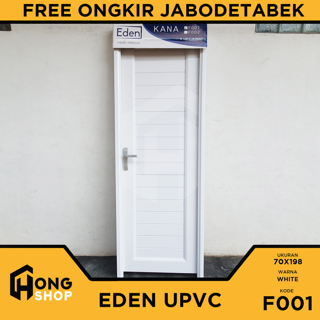 Jual Pintu Kamar Mandi UPVC EDEN KANA - F001 WHITE | Shopee Indonesia