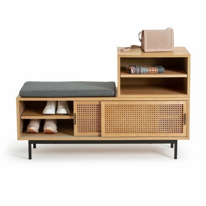 Jual SOFA BENCH STORAGE KAYU JATI KOMBINASI ROTAN ALAM / RAK SEPATU ...