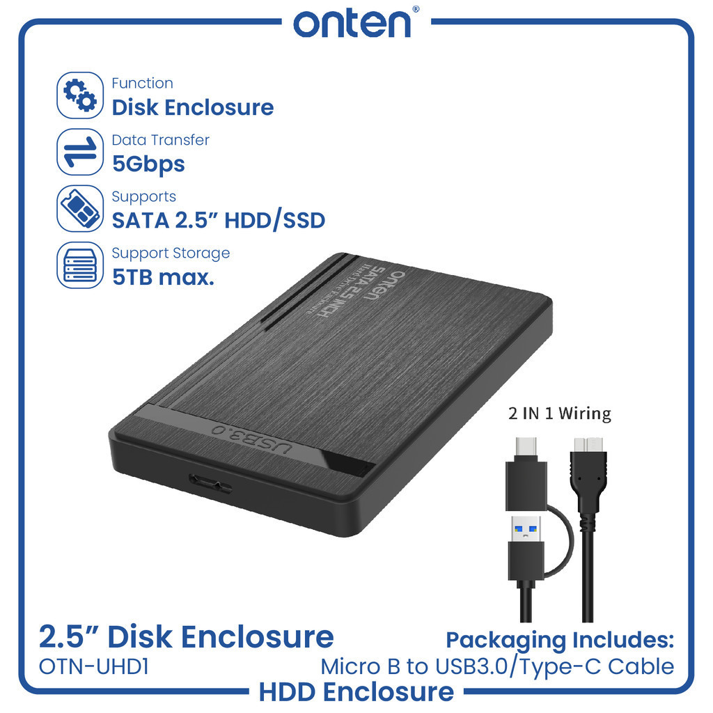 Jual Onten SSD/HDD Enclosure 2.5" Inch SATA Casing HDD Eksternal ...