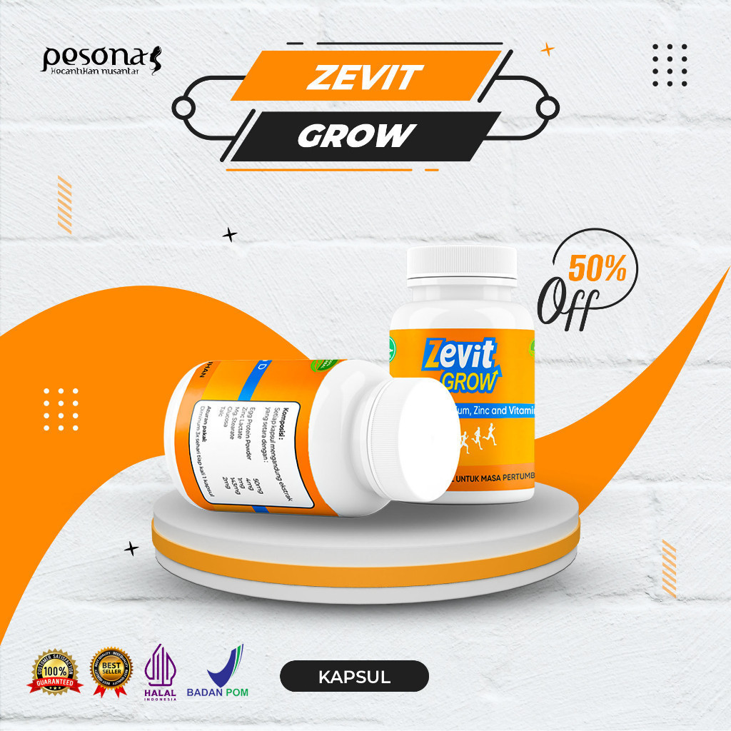 Jual (VIRAL) ZEVIT GROW - PENINGGI BADAN / SUPLEMEN PENINGGI BADAN / PENINGGI ANAK ANAK DAN ...
