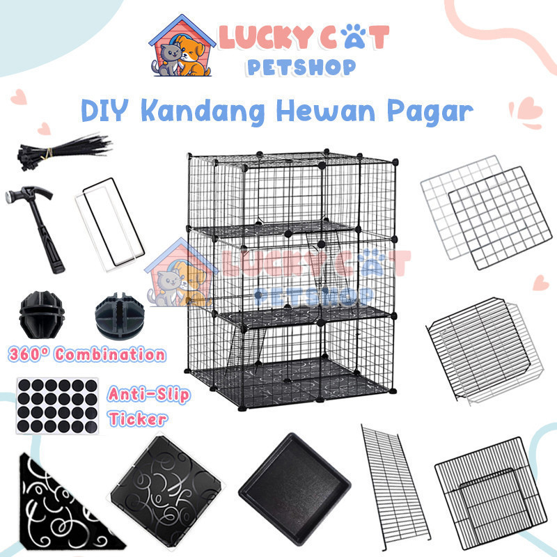 Jual 35*35CM Kandang Kucing Kandang Anjing Pagar Kucing Kandang Diy Pet ...