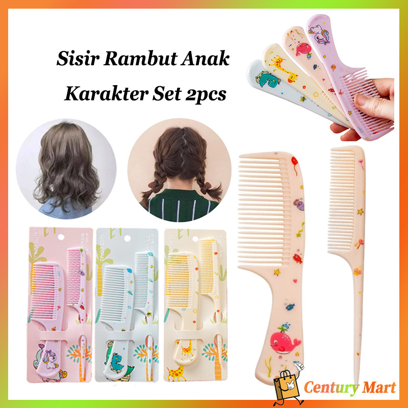 Jual Sisir Anak Set Isi 2pcs Karakter Kartun Lucu /Sisir Rambut Set ...