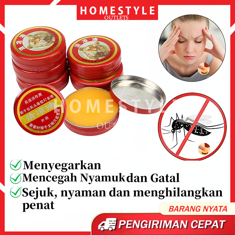 Jual 10Pcs Minyak Pendingin Kepala Harimau / Balsem Harimau / Otak ...