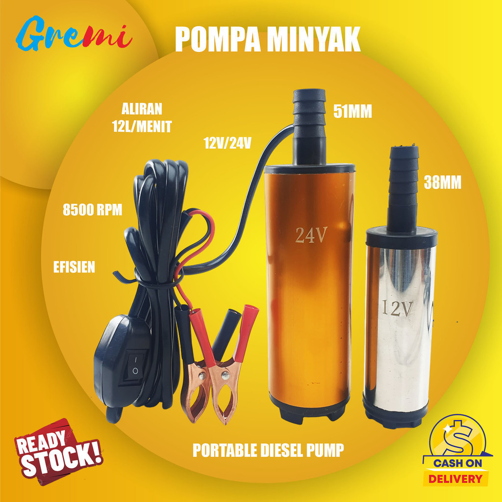 Jual Pompa Minyak Celup Air Mini Kecil Oli Solar 12v 24v Pompa Diesel ...