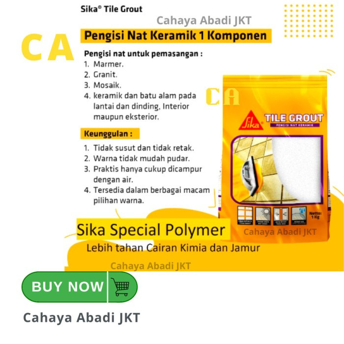 Jual Sika Tile Grout Pengisi Nat Keramik Marmer Granit Mosaik 1Kg ...