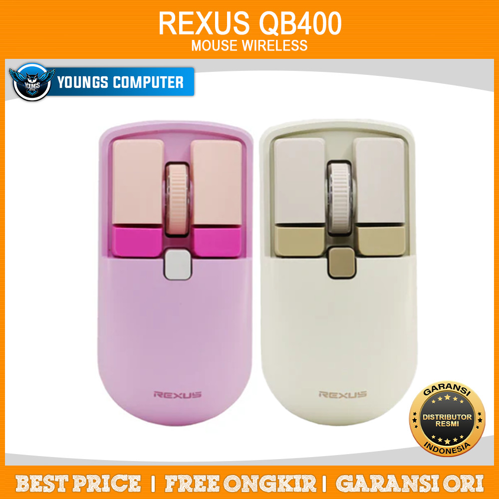 Jual MOUSE REXUS QB400 - WIRELESS + BLUETOOTH RECHARGEABLE | Shopee ...