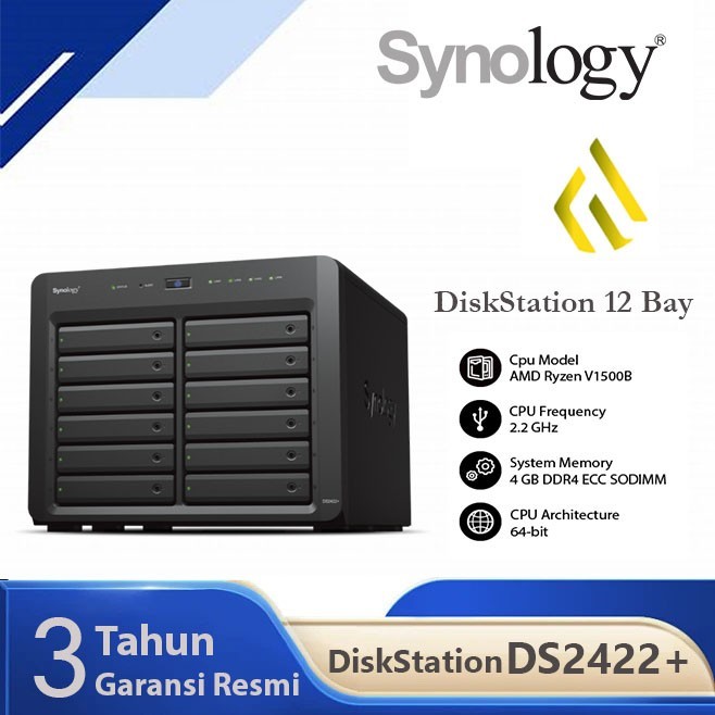 Jual Synology DS2422+ 4GB RAM 12-Bay DiskStation NAS Server Storage ...