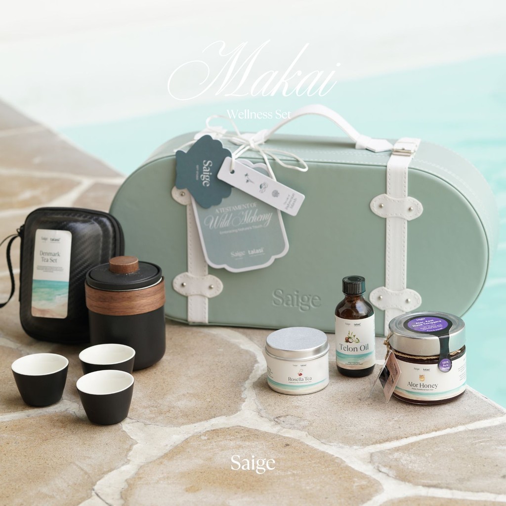 Jual [SAIGE] MAKAI Wellness Honey Matcha Telon Oil Tea Set Rosella Tea ...