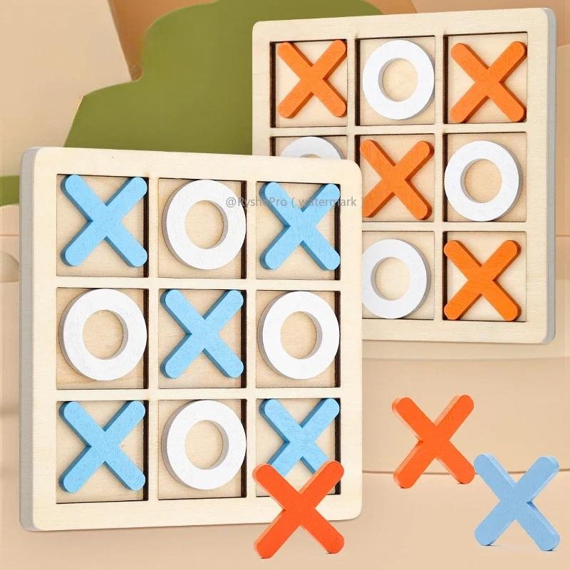 Jual Tic Tac Toe Wooden Board Game for Classical Family Game Children's ...