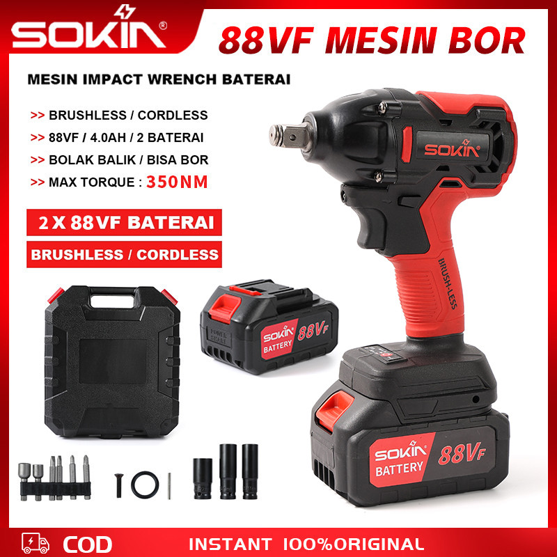 Jual Brushless Mesin bor Impact baterai 13MM Cordless Impact wrench ...
