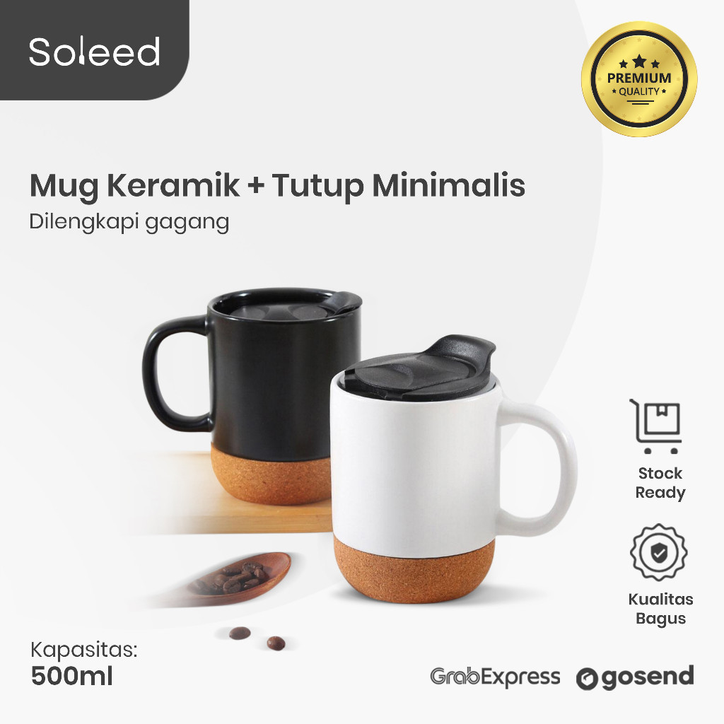 Jual Cangkir Kopi Teh Keramik Nordic Ceramic Mug Cork Bottom YDC212 ...
