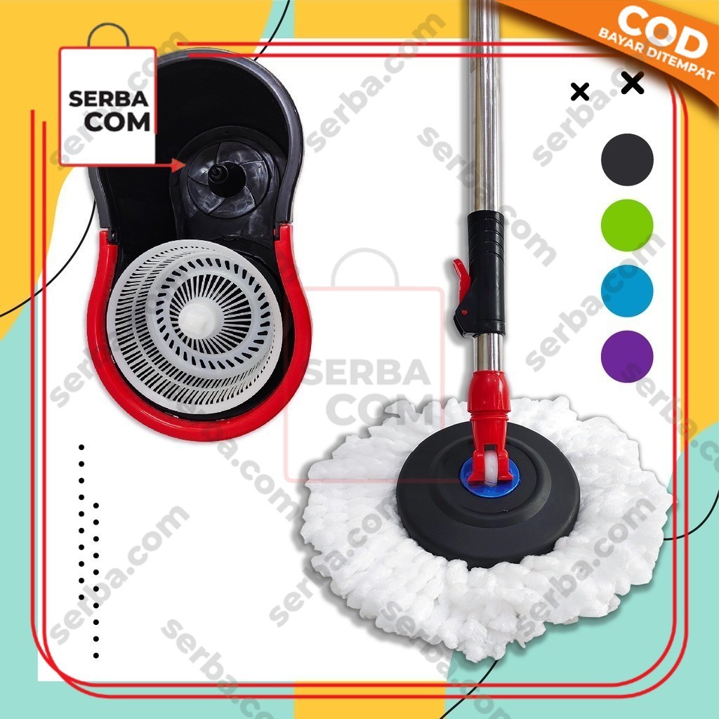 Jual Alat Pel Lantai Dengan Ember Serbaguna / Pel Lantai Ultra Putar Praktis / Kain Pel Spin Mop ...