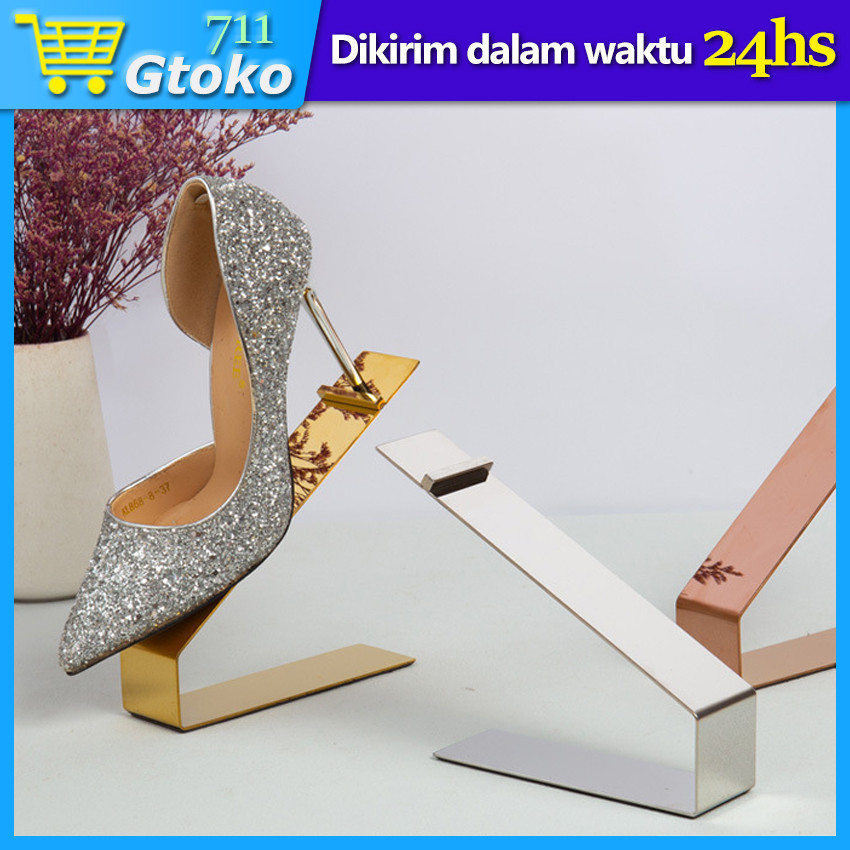 Jual Rak Pajangan Display Sepatu Stainless Steel Shoe Display Stand ...