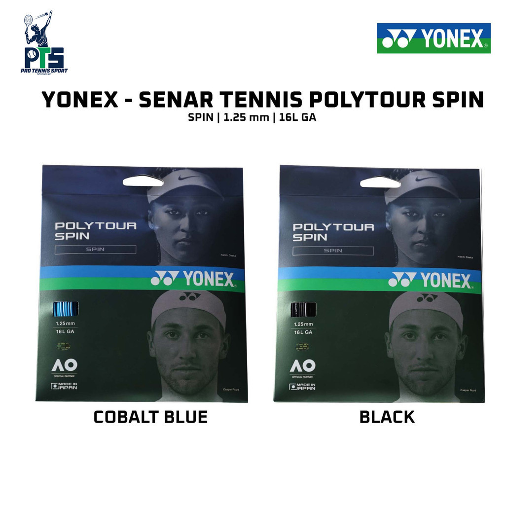 Jual Senar Tenis String Yonex POLYTOUR SPIN 125 16L SPIN Made in Japan ...