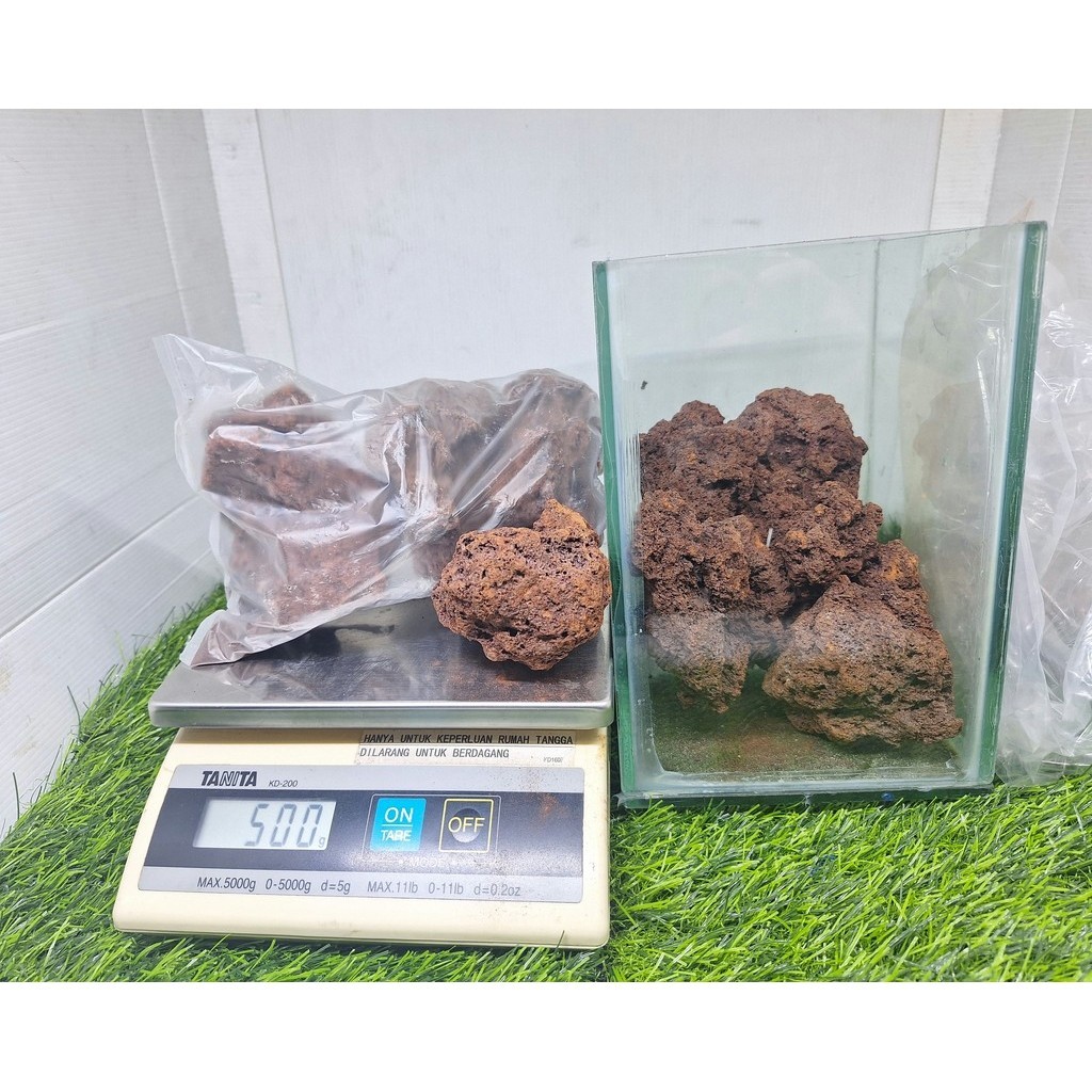 Jual Media Filter Aquarium LAVA ROCK Ukuran 500 Gram Lava Rock ...