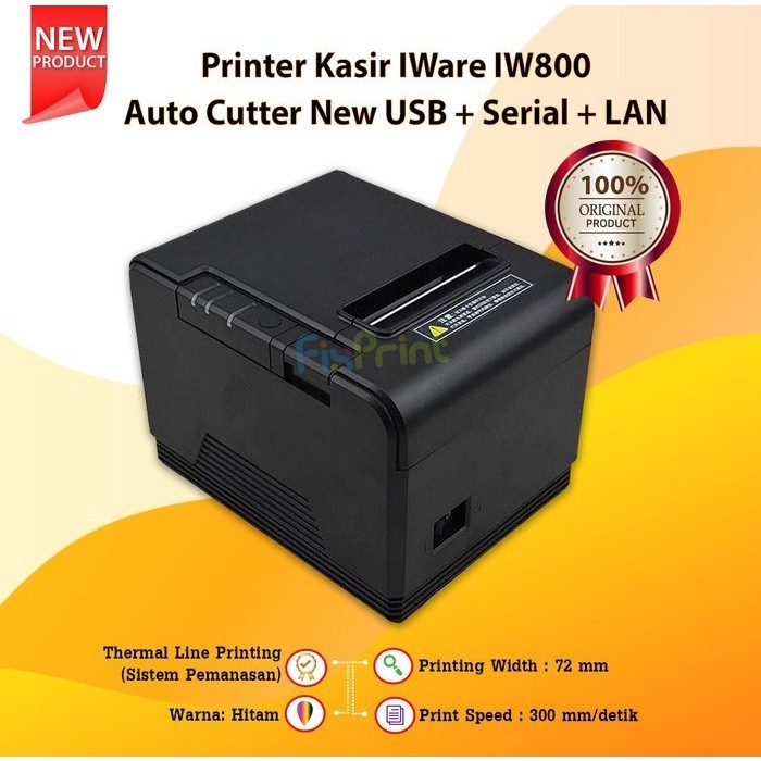 Jual Printer Thermal Kasir IW800 IWare Kertas Roll Ukuran 80mm 58mm ...