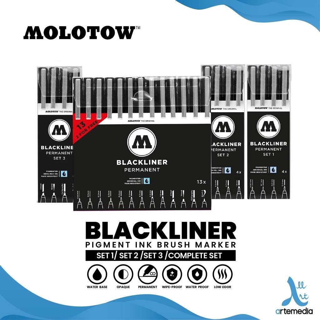 Jual Pulpen Gambar Manga Molotow Professional Blackliner Pigment Ink ...