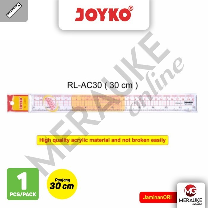 Jual JOYKO Penggaris Akrilik 30cm RL-AC30 | Shopee Indonesia