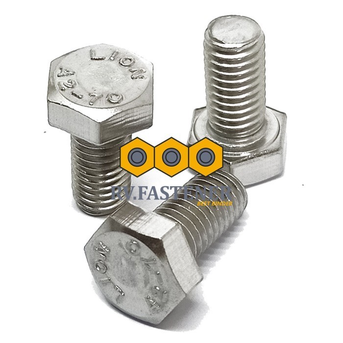 Jual BAUT HEX M10 FULL DRAT DIM 10 MM PITCH 1.50MM - KUNCI 17 STAINLESS ...