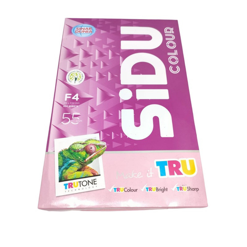 Jual SIDU Kertas HVS Warna F4 Folio 70gr Copier 1 Rim (500 Lembar ...