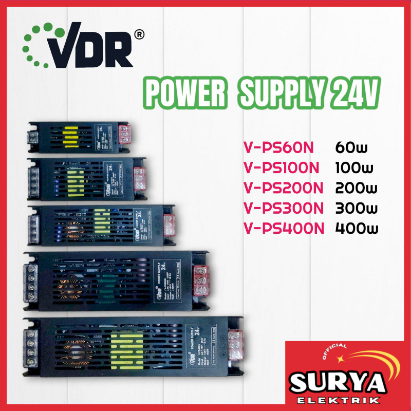 Jual Ultra Slim Power Supply VDR LED Adaptor Jaring 24V 60 / 100 / 200 ...