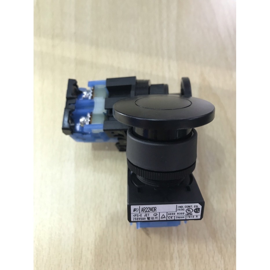 Jual AR22MOR-10B Fuji Push Button Jamur Hitam 22mm 1NO Spring Return ...