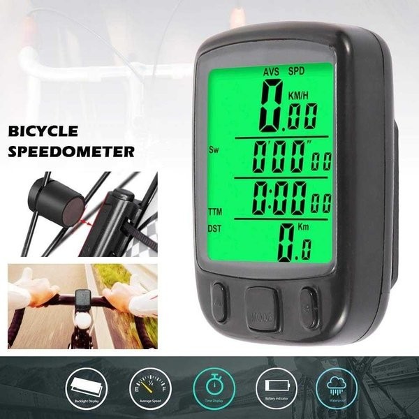 Jual SunDING Speedometer Sepeda Backlight LCD Bike Handlebar Accessory ...