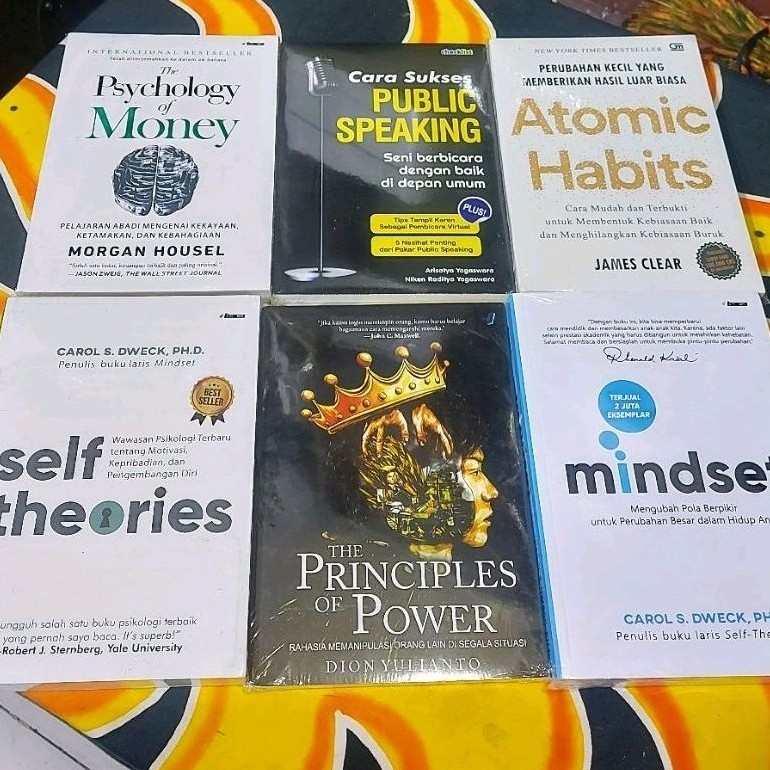 Jual paket 6 buku the principles of power cara sukses public speaking atomic habits the ...