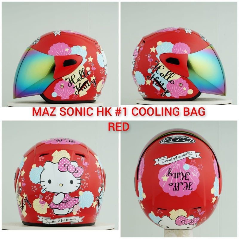 Jual Helm Maz Sonic Hello Kitty SERI#1 RED Original 100% Sni Dewasa ...