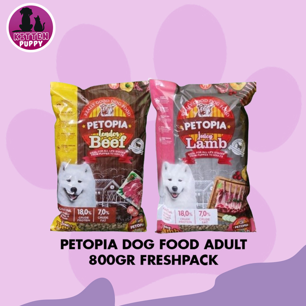 Jual Makanan Anjing Petopia Dog Food Adult Puppy Fresh Pack 800 Gram ...