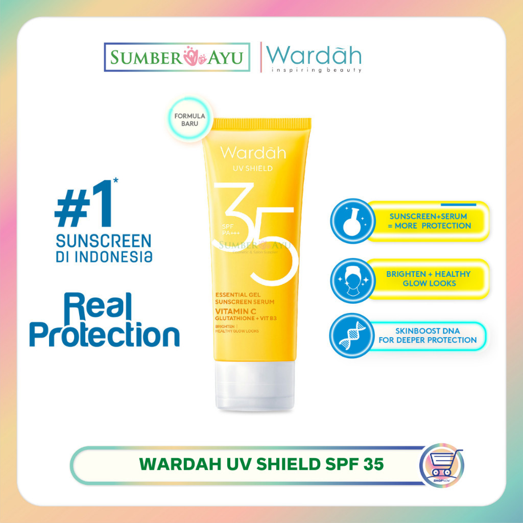 Jual [KEMASAN BARU] WARDAH UV Shield Sunscreen Gel SPF 35 / KRISSAN ...