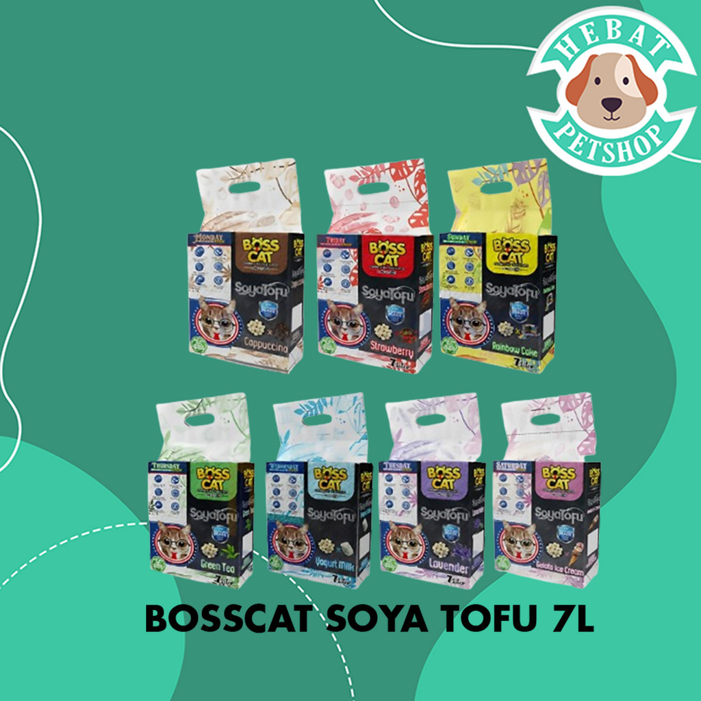 Jual Pasir Kucing Boss Cat Tofu Soya Gumpal Wangi 7 Liter | Shopee ...
