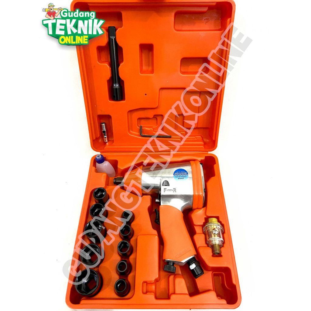 Jual Alat Air Impact Wrench 1/2" ORANGE 1570-19 Alat Buka Pembuka ...