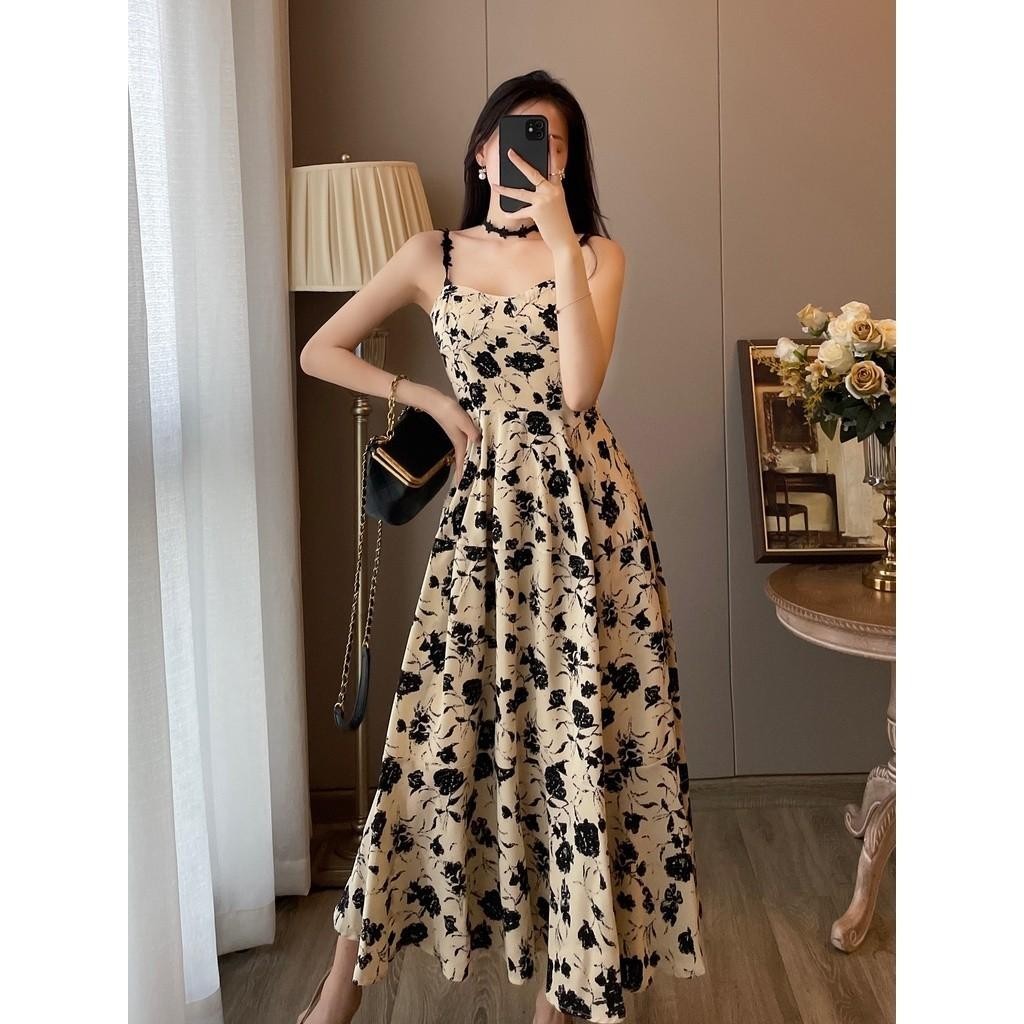 Jual korean floral dress bunga bunga summer beach french fairy dress ...