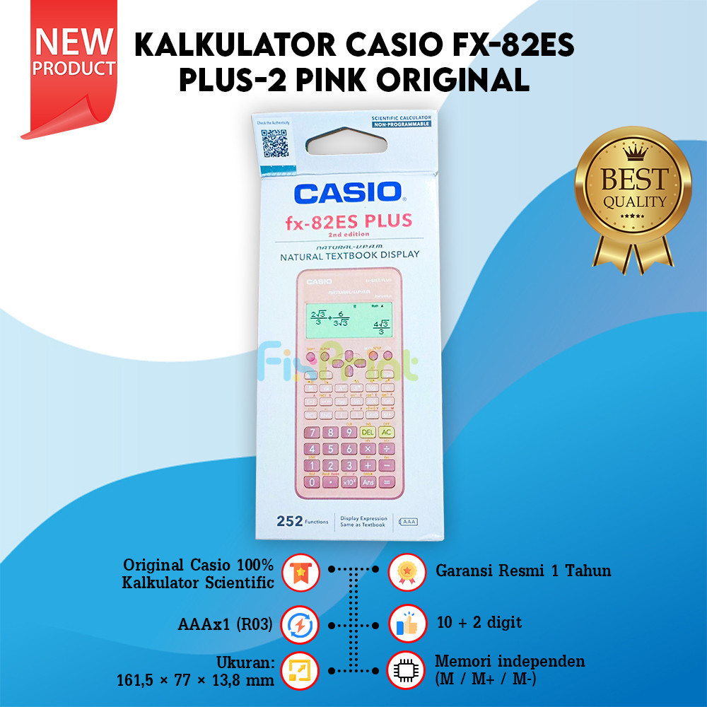 Jual Kalkulator Casio fx-82ES PLUS-2 Calculator Scientific Ilmiah Standart FX 82ES PLUS 2 ...