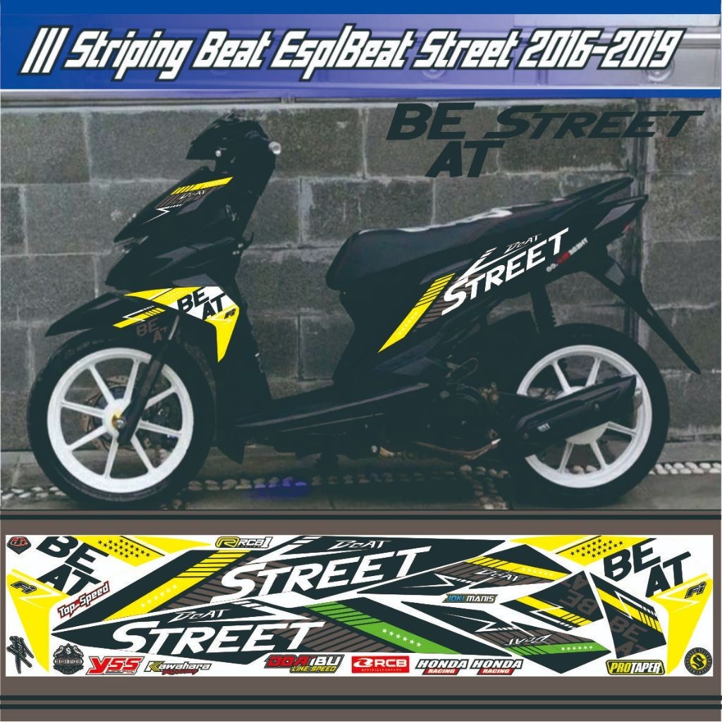 Jual COD / STIKER STRIPING VARIASI MOTOR HONDA BEAT STREET / STIKER ...