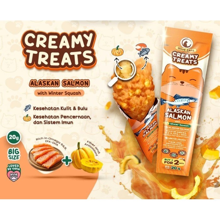 Jual Olive Care Creamy - Cemilan Kucing basah | Shopee Indonesia