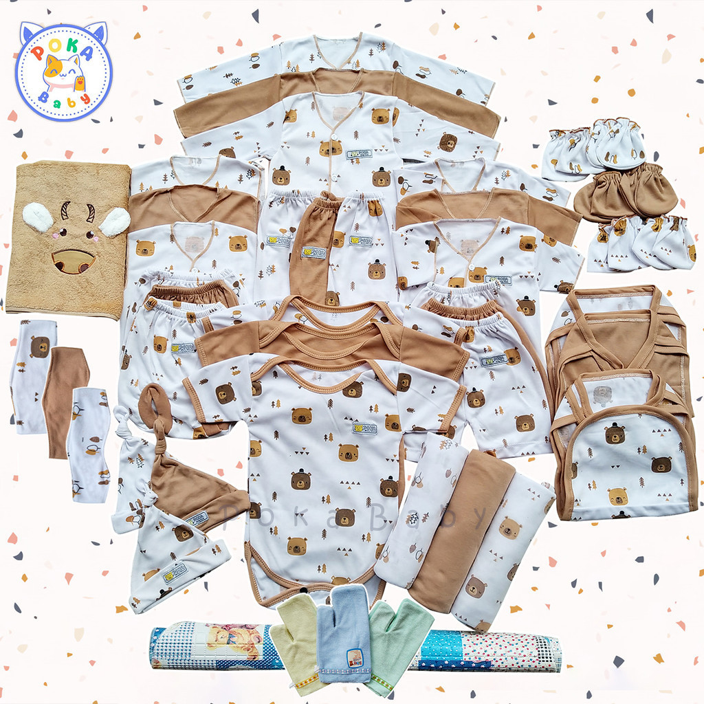 Jual 53 PCS Paket Hemat Terkomplit Baju Bayi Baru Lahir Paket Brojol ...