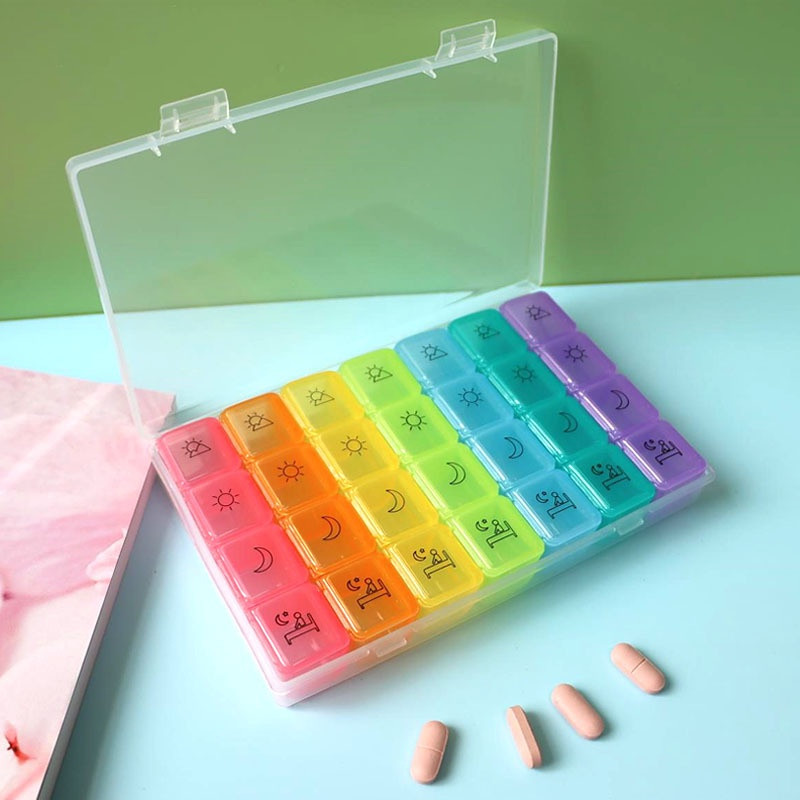 Jual WINS Kotak Penyimpanan Obat Dengan 28 Sekat Medicine Box/Kotak ...