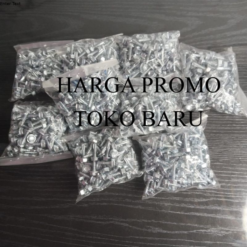 Jual EJ baut roofing baut rumping 10×16 100 pcs scrup baja ringan 10×16 ...