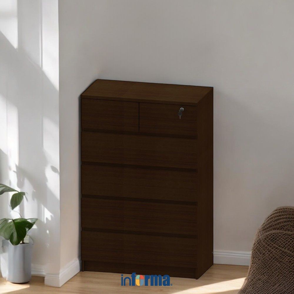 Jual Informa Maxy Laci Pakaian 5 Tingkat - Cokelat Oak Divider Laci ...