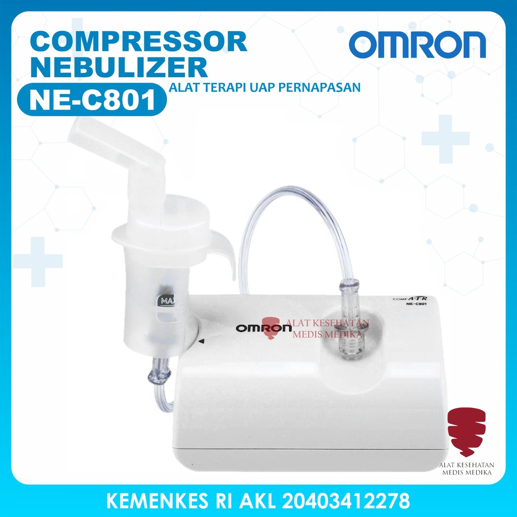 Jual Compressor Nebulizer Omron NE-C801 Alat Uap Terapi Asma NEC801 NEC ...