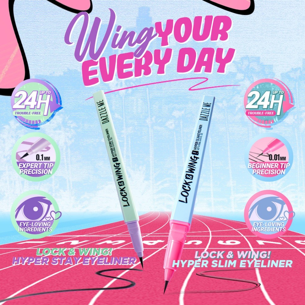Jual [NEW LAUNCH] DAZZLE ME Lock & Wing! Duo Eyeliner Series Hyper Stay ...