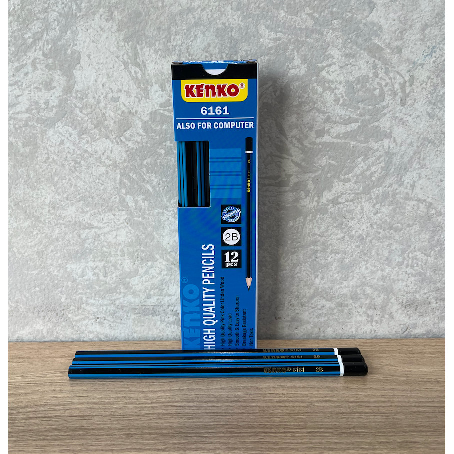 Jual Pensil 2B BLUE/ BIRU KENKO 6161 | Shopee Indonesia