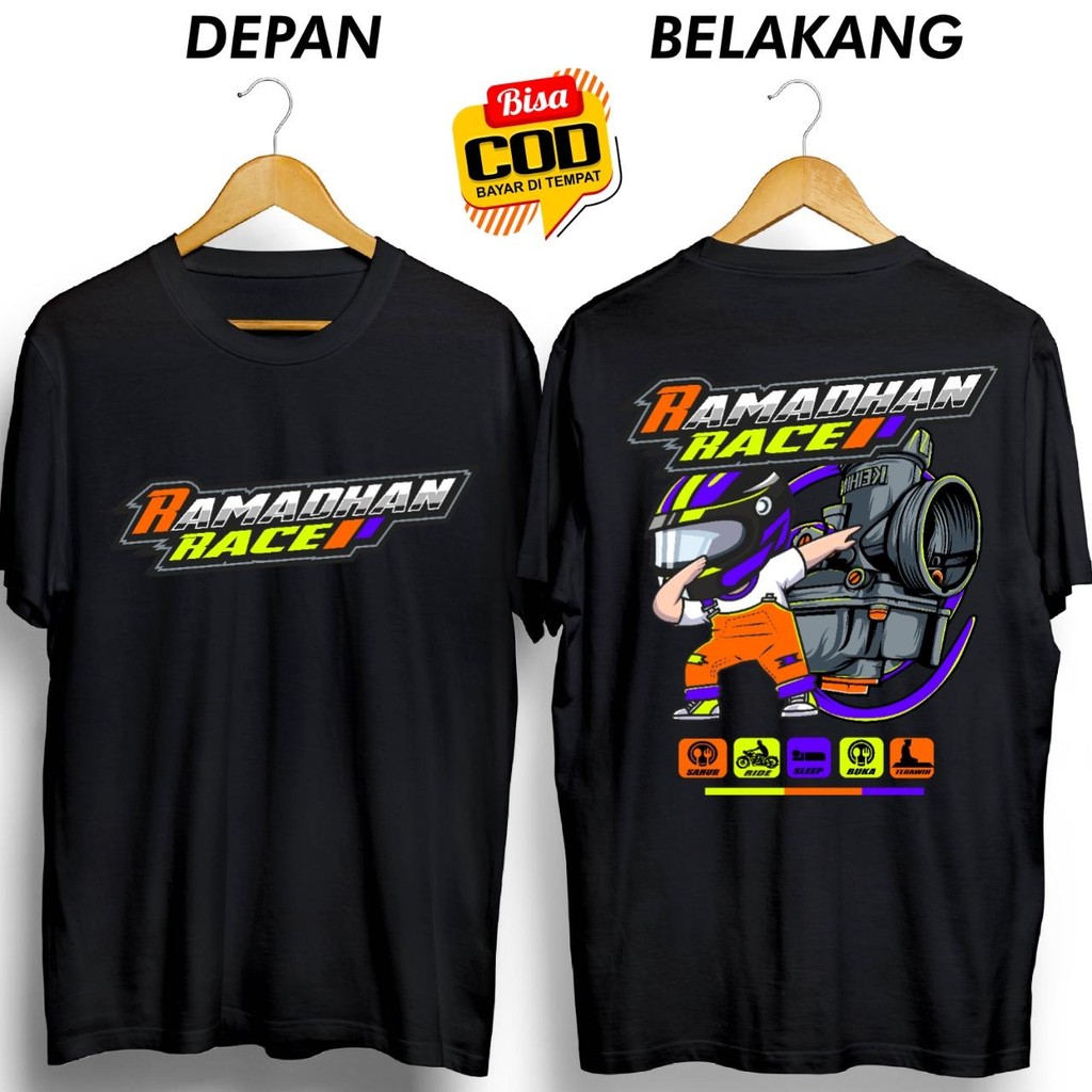 Jual KAOS RAMADHAN RACE KARBURATOR KEREN DB | Shopee Indonesia