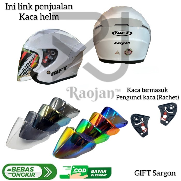Jual Kaca helm GIFT Sargon Visor helm GIFT Sargon | Shopee Indonesia