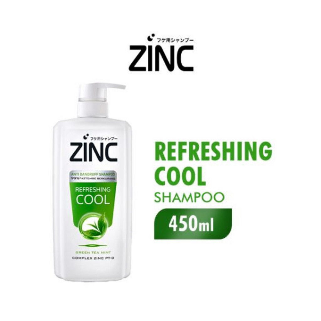 Jual ZINC Shampoo 450ML / Shampo Perawatan Rambut Rontok Ketombe Sampo ...