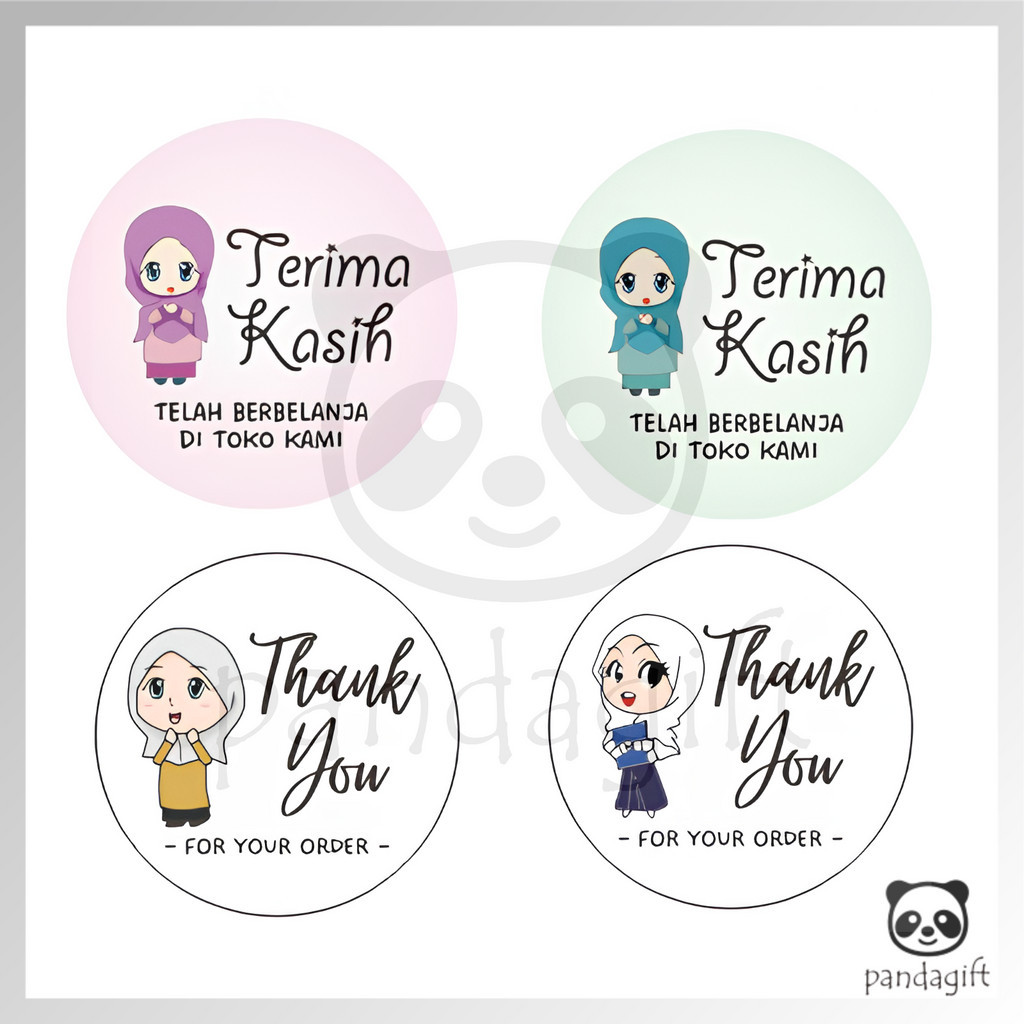 Jual Stiker Label Thank You Terima Kasih Hijab - GG0251 | Shopee Indonesia