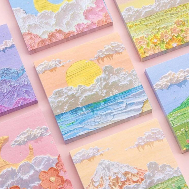 Jual OB - MEMO TEMPEL ESTETIK STICKY NOTES MOTIF ALAM INDAH / MEMO ...