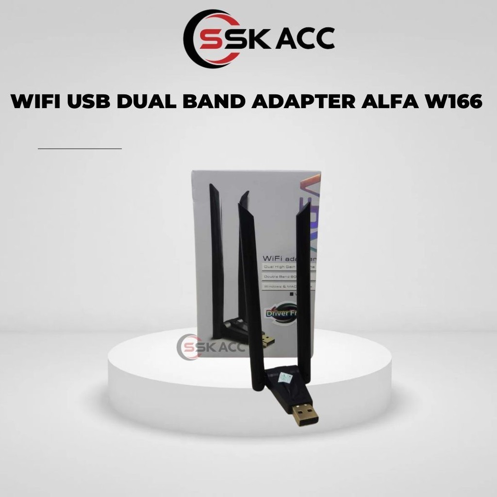 Jual WIFI USB Dual Band adapter alfa w166 dual band WIFI PORTABLE ...